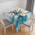 Blooming Flower White Lotus Table Cloth 60x60in, Waterproof Square ...