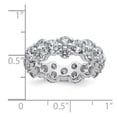 14k White Gold 5 3/8 Ct Lab Grown Diamond VS+ F+ Eternity Band Size 8.5 ...