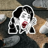 Shouting Woman Painting Stencil 11.8x11.8 inch Large Woman Shouting ...