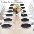 200PCS Black Plastic Plates Set, 100 10.25 inch Dinner Plates and 100 7 ...