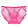 Chunleiiii Thigh Chafing Womens Lace Trim Seamless Sheer Panties Sexy