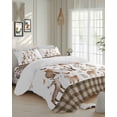 4 Piece Duvet Cover Set Twin, Forest Deer Bear Hedgehog Soft Breathable ...