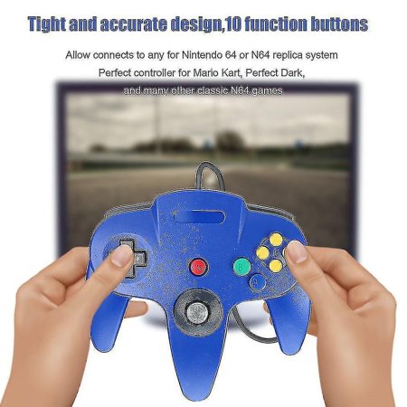 Game Controller Joystick For Nintendo 64 N64 System Deep Blue Pad For ...