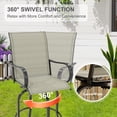 Set of 2 Outdoor Swivel Bar Stools, All-Weather Bar Patio Chairs with ...