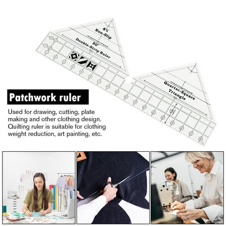Mymisisa Triangle Ruler Double Strip Cutting Quilting Ruler Sewing ...