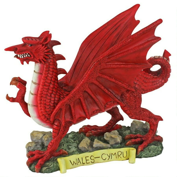 Design Toscano The Red Welsh Dragon Statue Collection: Small - Walmart ...