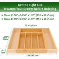 Premium Bamboo Drawer Organizer, Expandable Silverware Drawer Organizer ...
