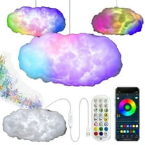 Oenbopo 3D Cloud Lightning,Cloud Music Sync Multicolor Changing Strip ...