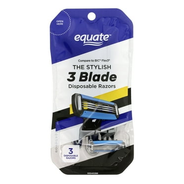 Equate Triple Blade Disposable Razors for Men, 4 count - Walmart.com