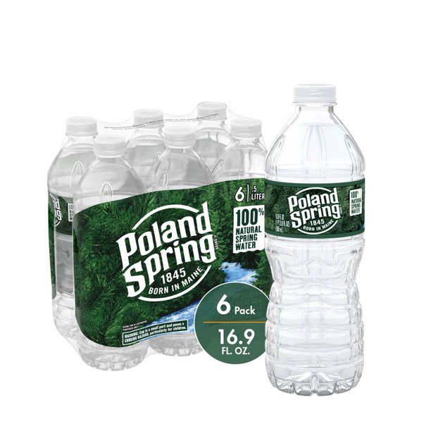 POLAND SPRING Brand 100% Natural Spring Water, 16.9-ounce plastic ...