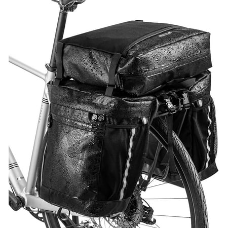 SUZH 3 in 1 Bike Pannier Bags, 50L Large Capacity Bicycle Rear Rack ...