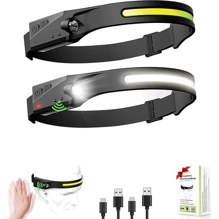 2 Pack LED Headlamp Strip Light Pro Headlamp Flex Wide Beam Bright ...