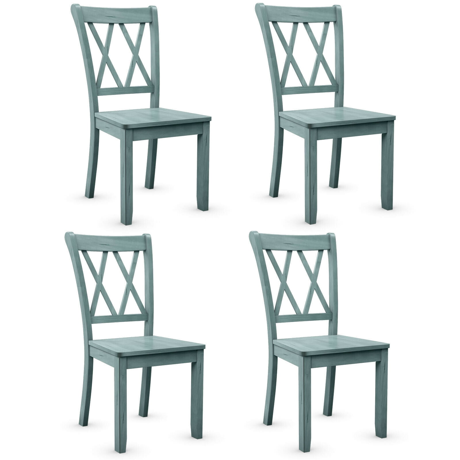 Click here for Gymax Set Of 4 Wooden Dining Side Chair Armless Ch... prices