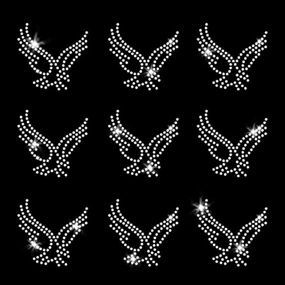 JCS Rhinestones Cute Christmas Snowflakes Lights Snow Bling Design Iron ...