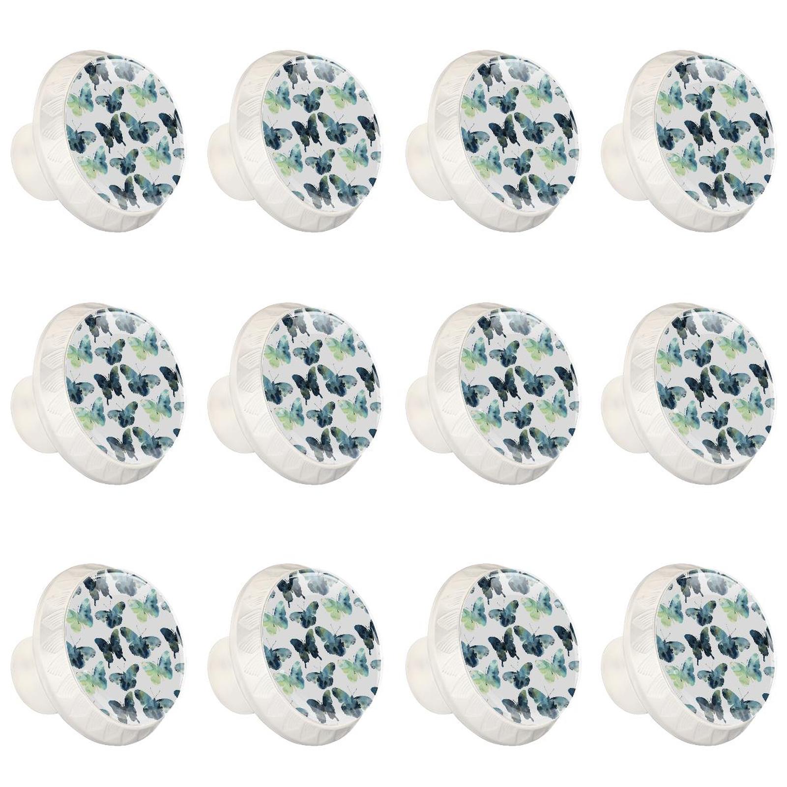 12 Pcs Butterflies Knobs for Kitchen Cabinet Cupboard Dresser Bookcase ...