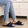 Litfun Women's Fuzzy Slippers Adjustable Terry Cloth Indoor Slippers ...