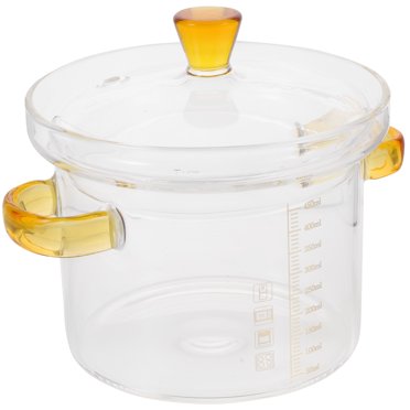 CUTICATE Glass Cooking Pot with Lid Glass Pot Set Multifunctional ...