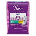 Poise Incontinence Pads for Women, 3 Drop Light Absorbency, Long Length ...