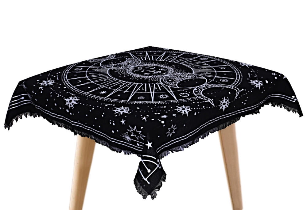 THE ART BOX Altar Cloth Tarot Cards Table Napkins Witchcraft Black ...