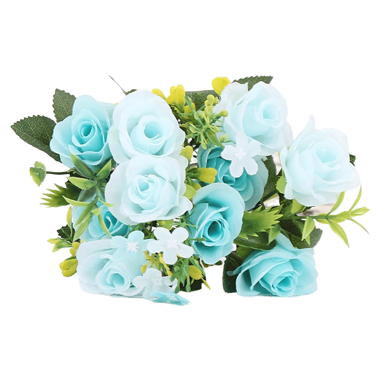 Fake Rose Silk Flowers, Rose Bouquet Artificial Flowers Faux Rose ...