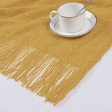 Wavy Pattern Decorative Knit Throw Blanket with Tassels, 50" x 60", Old ...
