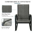 Outdoor Mesh Sling Rocking Chair, Steel Rocker Seating Outside for ...