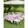 Blush Fronds Rectangle Outdoor Tablecloth with Umbrella Hole Rustic ...