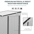 Outsunny Steel Garden Outdoor Metal 4' x 6' Locking Storage Shed ...