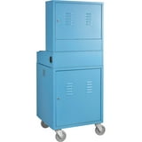 Mobile Security LCD Computer Cabinet Enclosure, Blue, 24-1/2"W x 22-1/2 ...