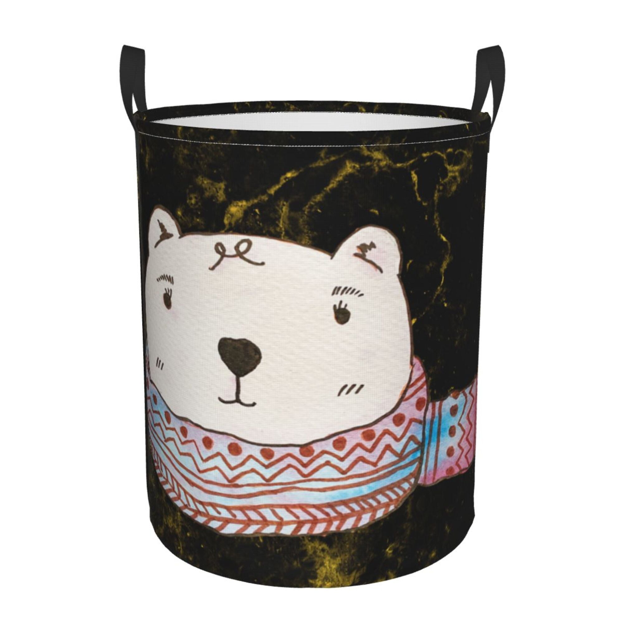 Cartoon Cute Animal Watercolor Drawing Isolated Laundry Basket ...