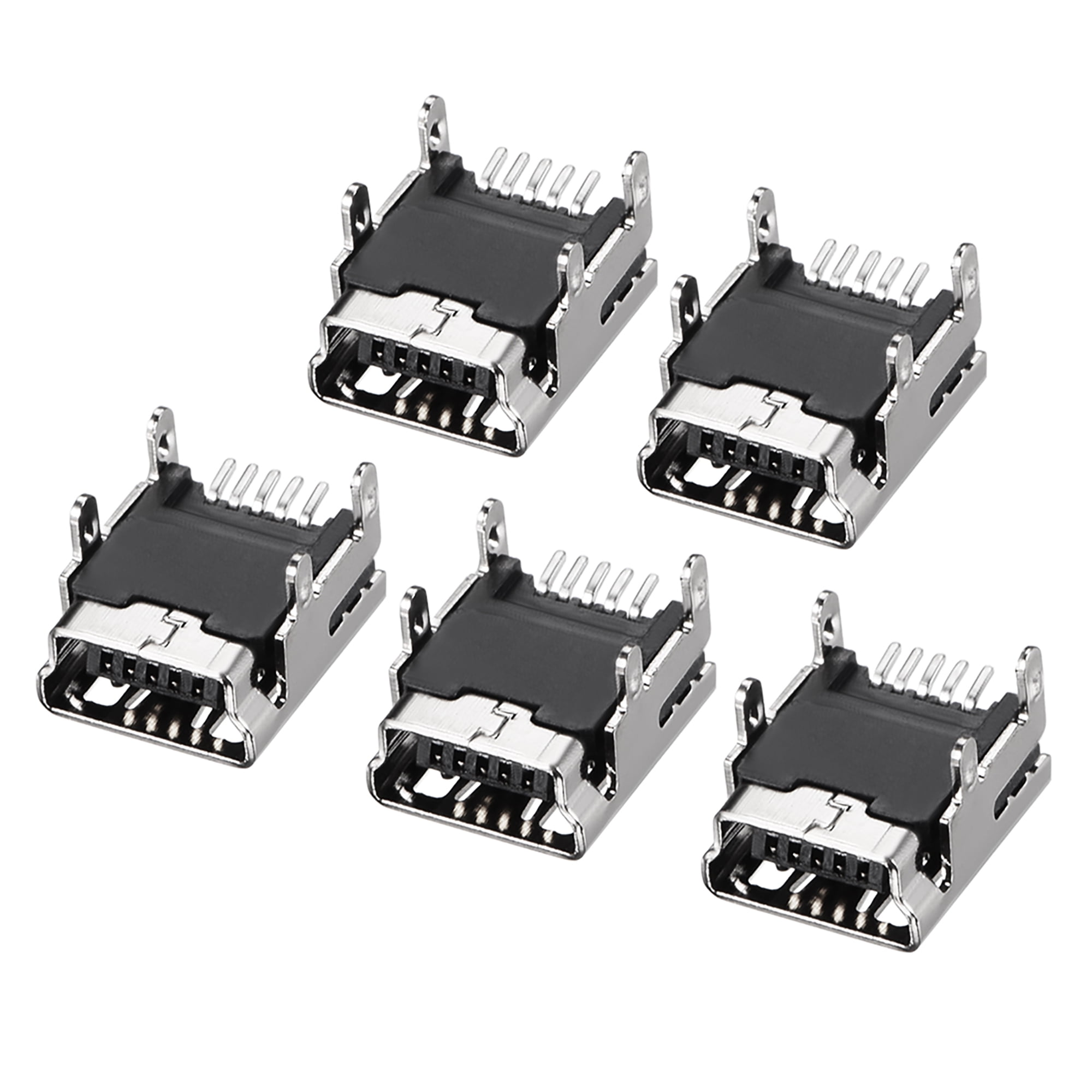Mini USB PCB Connector Type-B 5P SMT Vertical Insert Straight Angle ...