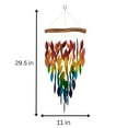 Blue Handworks Glass Wind Chime Deluxe Rainbow Waterfall Wind Chime for ...