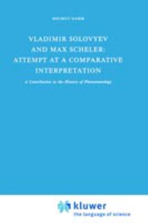 Pre-Owned Sovietica Vladimir Solovyev and Max Scheler: Attempt at a ...