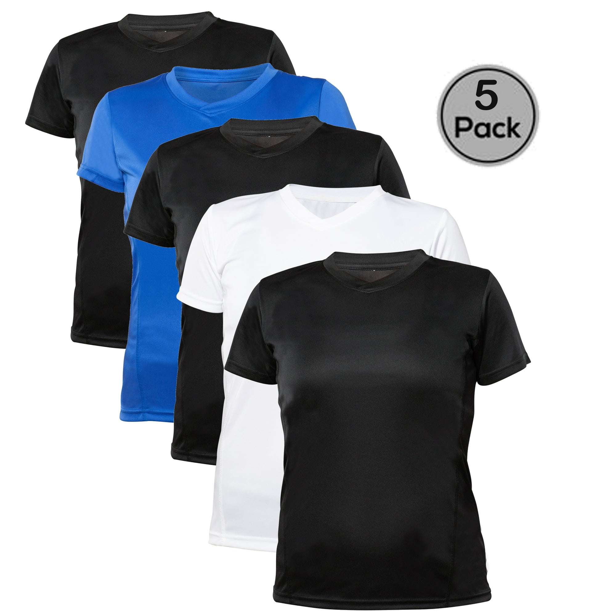 Click here for Blank Activewear Pack Of 5 Womens T-Shirt  Quick D... prices