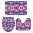 Abstract Bathroom Rugs Set Colorful Texture Watercolor Celebrate Non ...