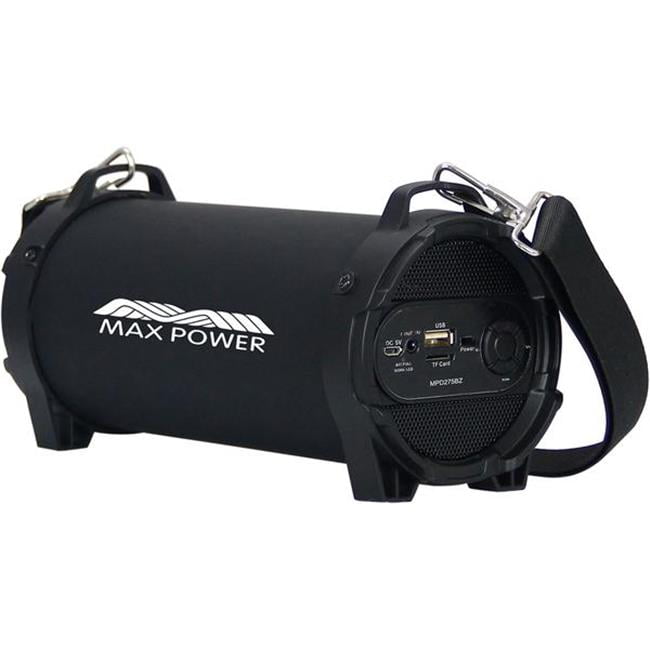 Max Power MPD275BZ-BLACK 2.75 x 2.75 in. Portable Tube Speaker - Black ...