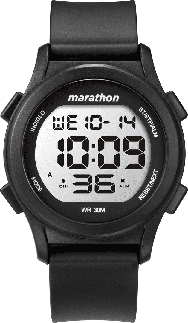 Marathon By Timex 40mm Digital Watch – Black Case & Black Resin Strap ...