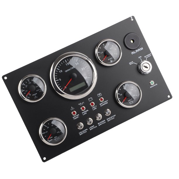 Boat Gauge Set Instrument Panel,5 Gauge Set Instrument Boat Instrument ...