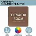 ADA CENTRAL SIGNS - 6" X6" Elevator Room Sign- ADA Compliant Tactile ...
