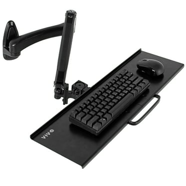 VIVO Pneumatic Wall Mounted Keyboard Tray, Adjustable Tilt, Ergonomic ...