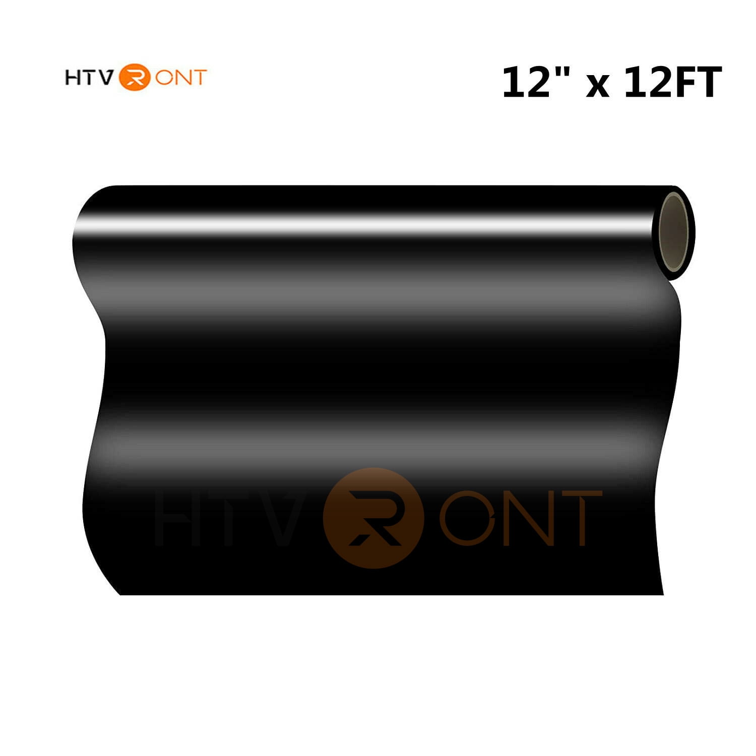 Black Heat Transfer Vinyl Roll - 12" x 12FT Black Iron on Vinyl ...