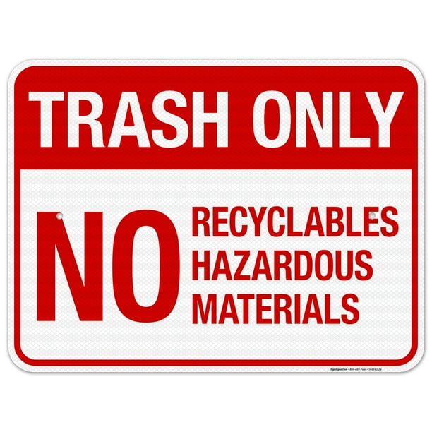 Trash Only Sign, - Walmart.com