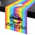 Colorful Lip Rainbow Color Ombre Table Runner 72 Inches Long,Kitchen ...