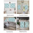 Coastal Sea Coral Retro Linen Short Blackout Curtains 24 Inch Long ...