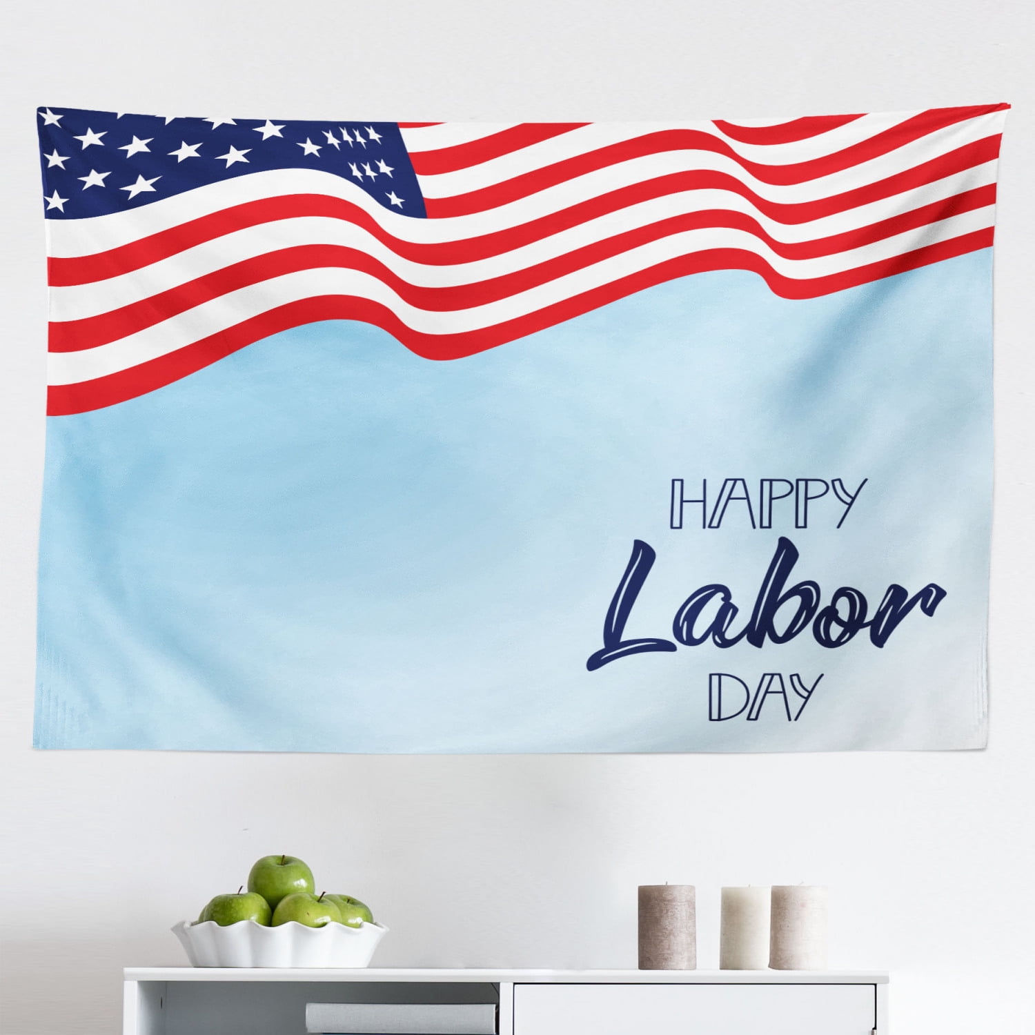 Labour Day Tapestry, Floral and Leafy Composition of Symbolic Star and ...