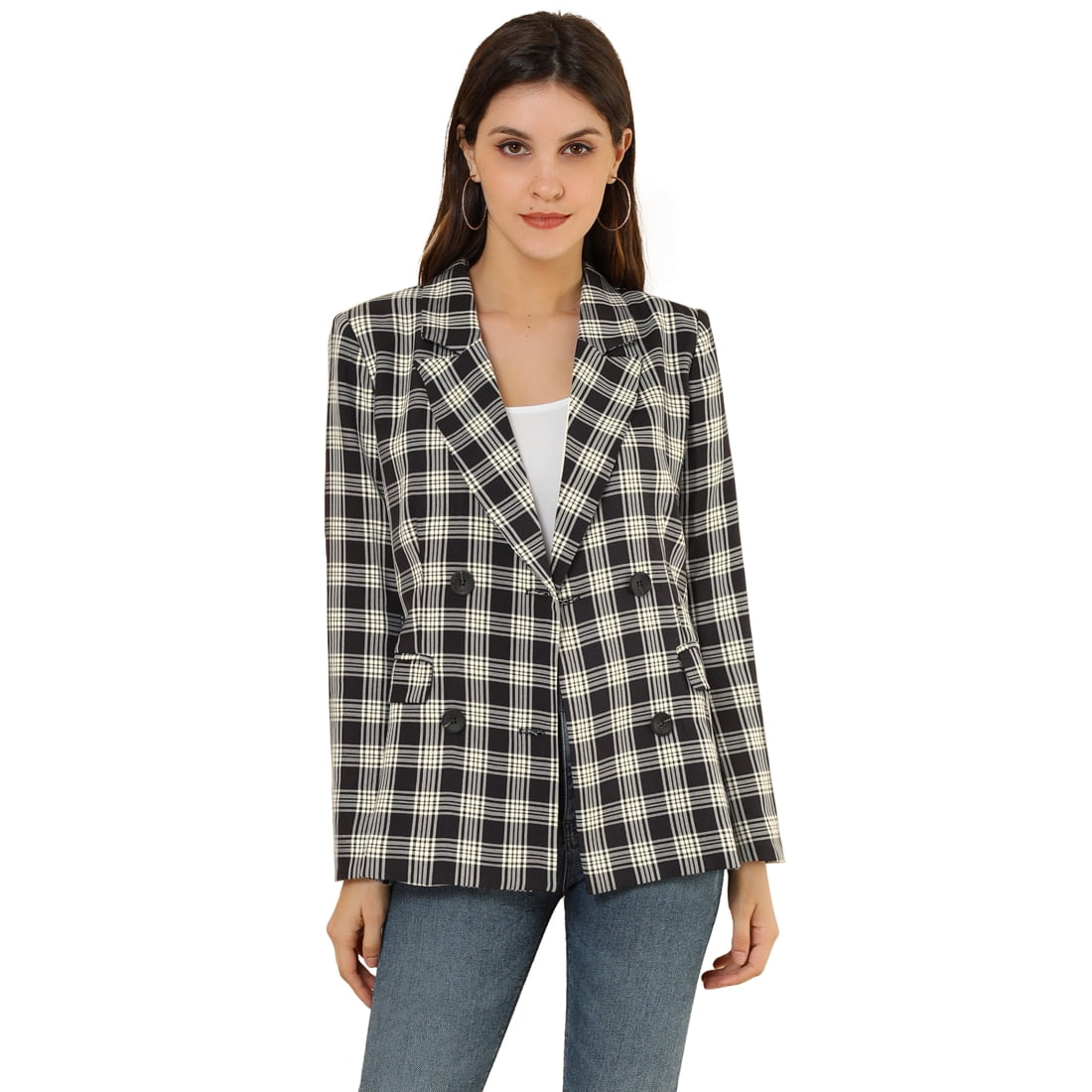 Chaqueta formal Allegra K Día de San Patricio para mujer con solapa con ...