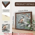 2D Flat, 1Pc Wood Frame Sign Holiday Snowy Bird Wall Art Paintings ...