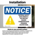 Material Safety Data Sheets Hazard Program OSHA Notice Vinyl Decal ...