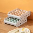 MOQIN Egg Container for Refrigerator, Egg Organizer Plastic Grids 20 ...