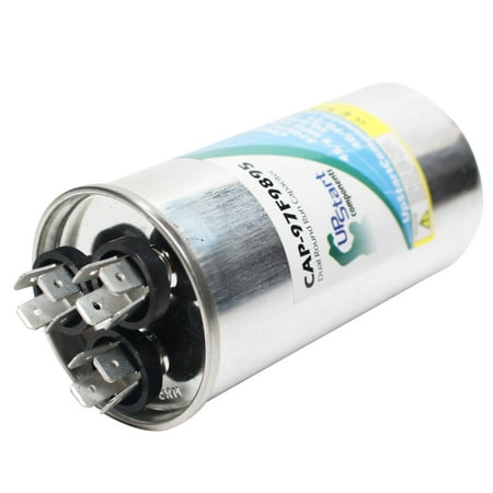 2-Pack 45/5 MFD 370 Volt Dual Round Run Capacitor Replacement for ...